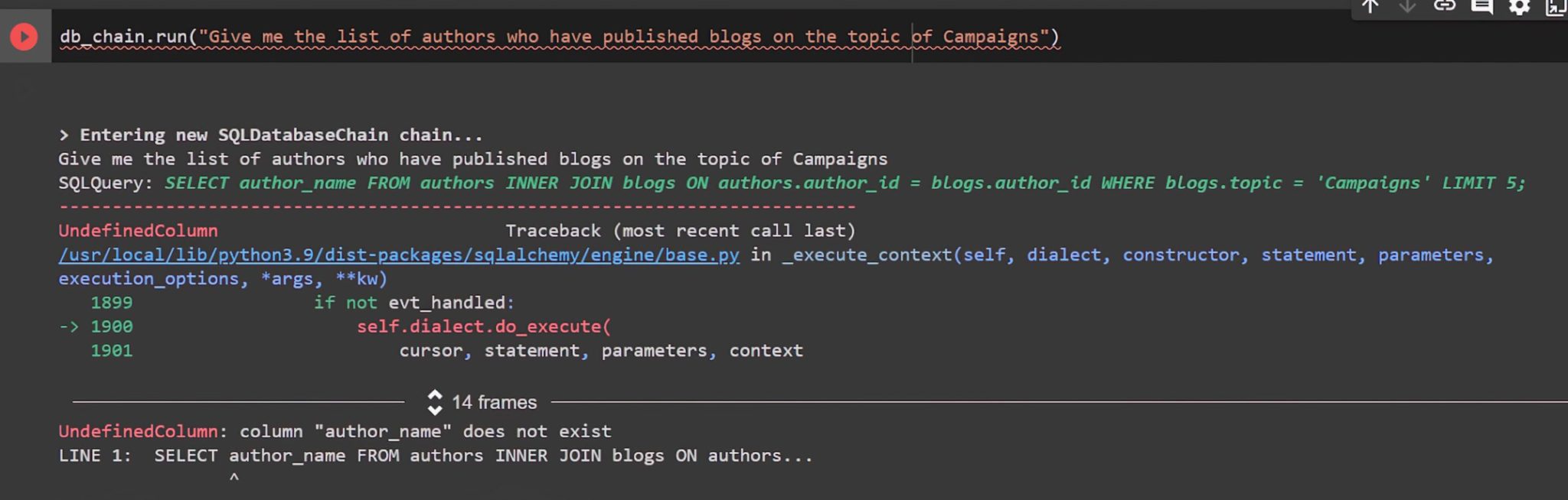 Natural language to query your SQL Database using LangChain powered by LLMs | WalkingTree ...
